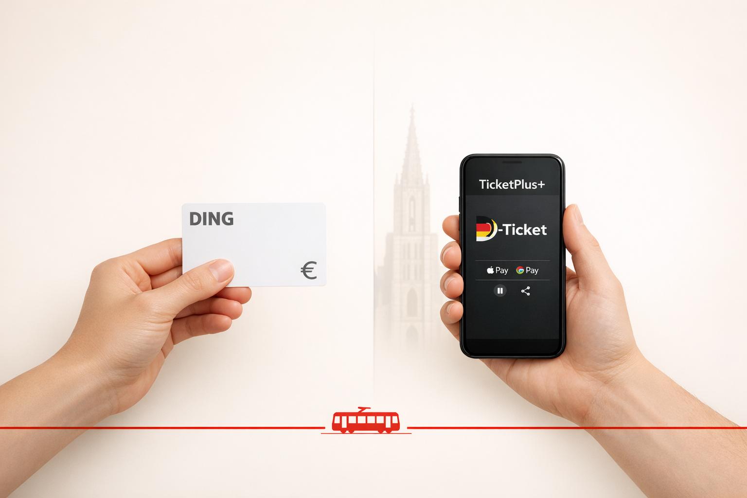 DING (Ulm) vs. TicketPlus+: Deutschlandticket kaufen – App oder Verbund ...